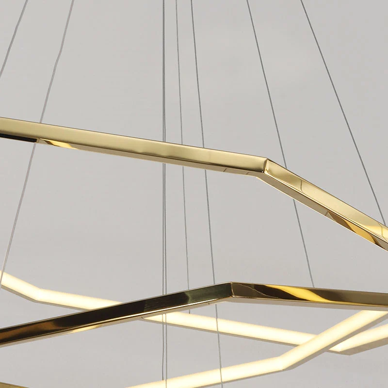 Irregular polygonal ceiling chandelier suitable for various scenes from ...